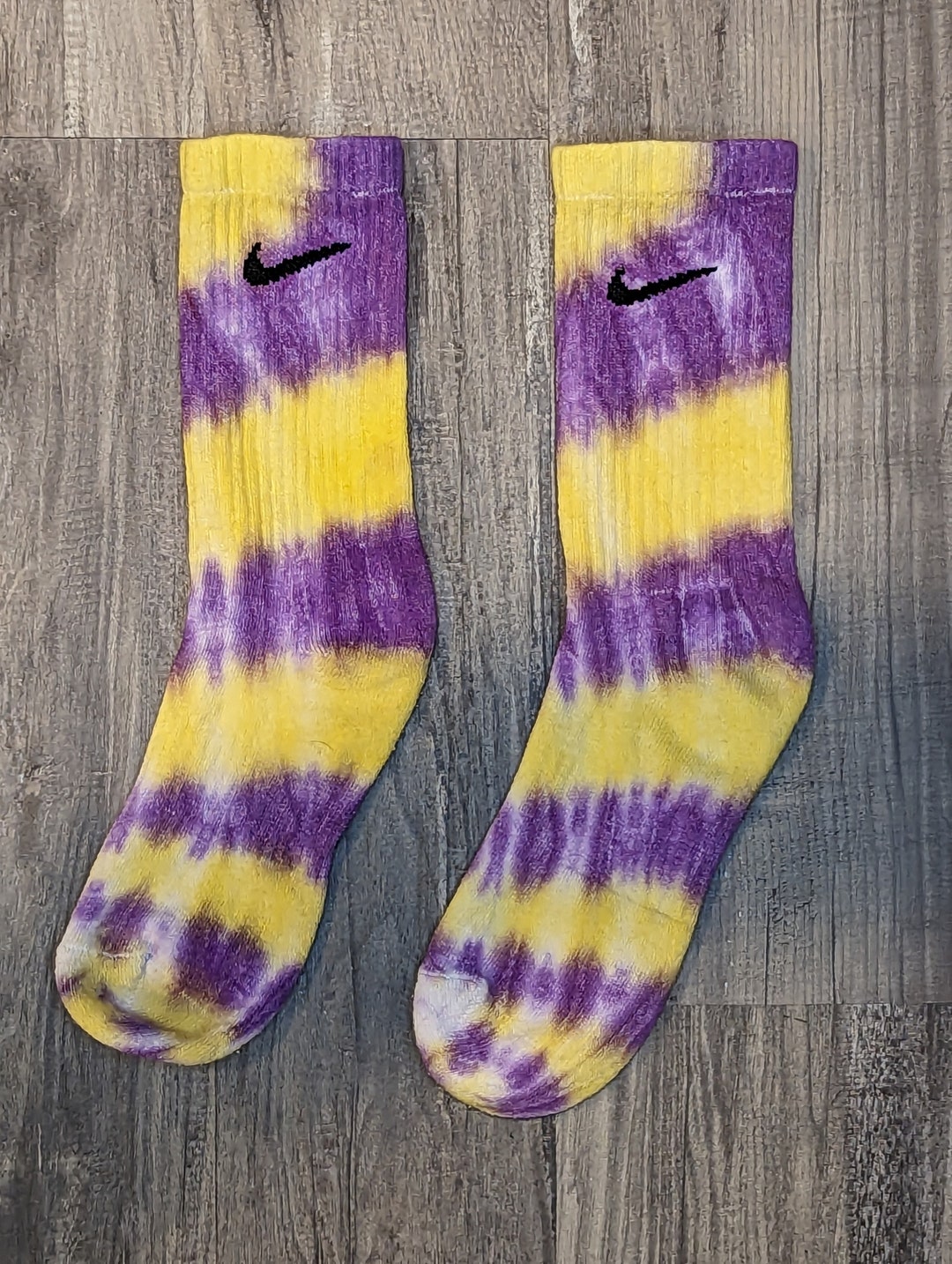 Nike Purple Yellow Tie Dye Crew Socks - Etsy