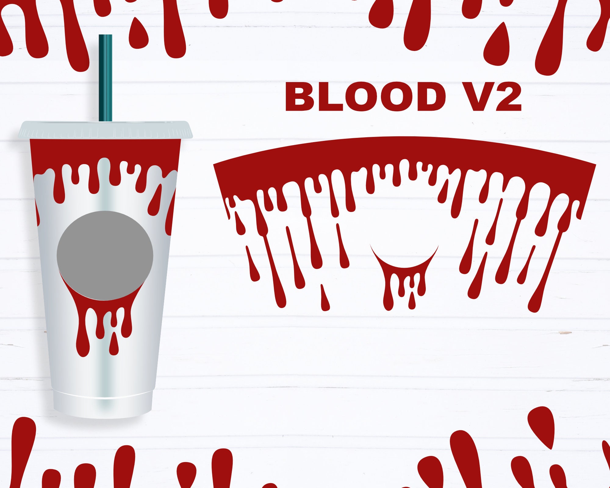 Full Wrap Dripping Blood Wrap Svg Dripping Blood Svg Cold - Etsy UK