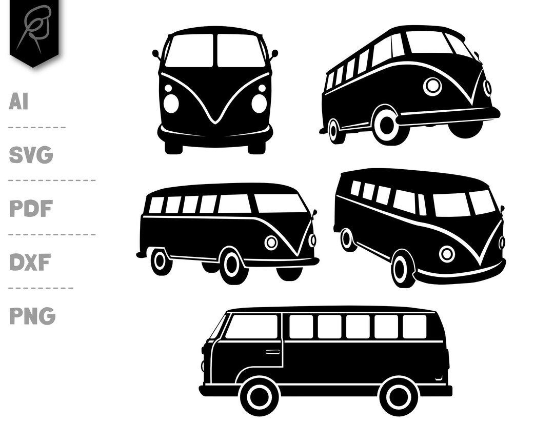 Vw Hippie Bus Bundle, Hippie Van Svg, Hippie Bus, Volkswagen Bus, Svg ...