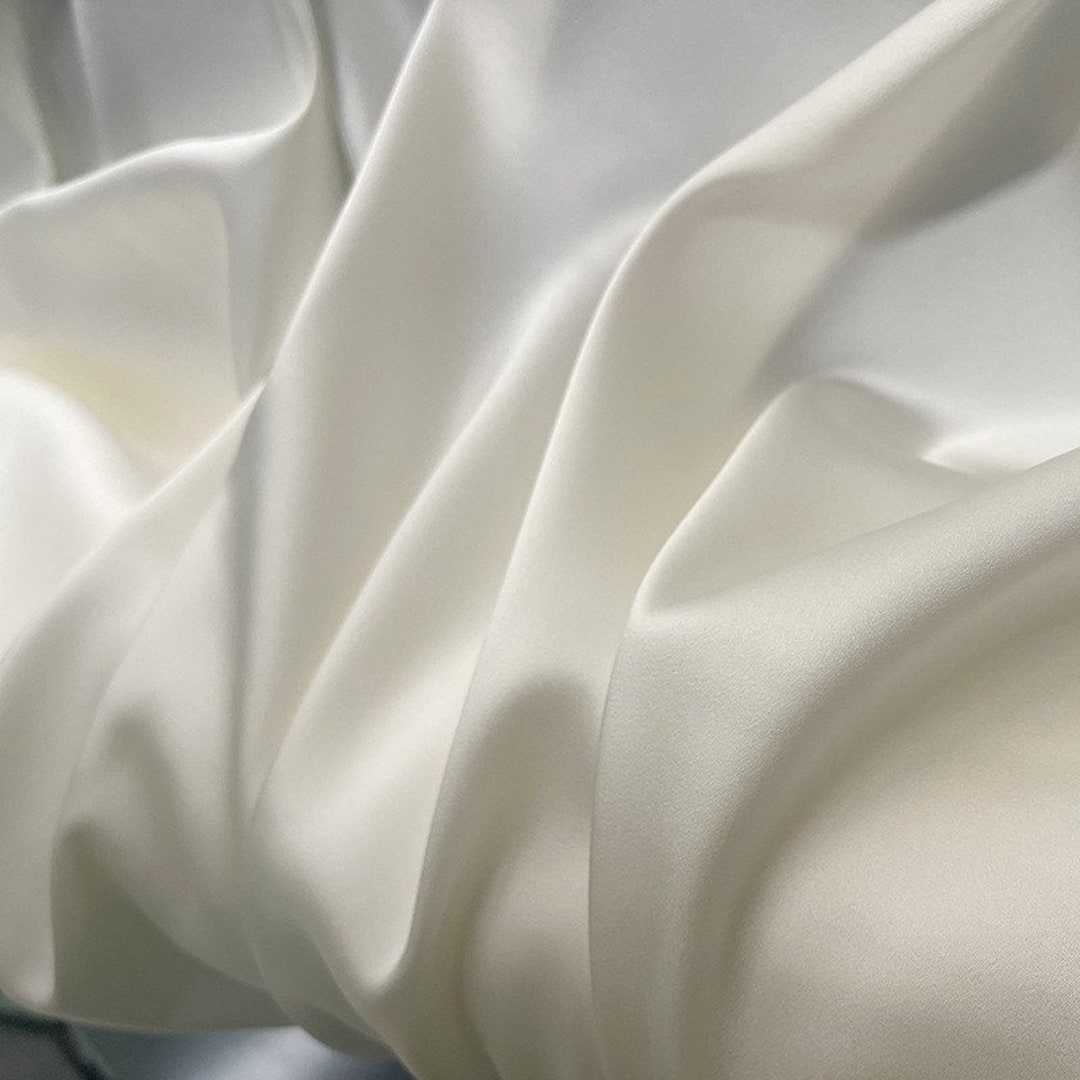 28 Momme Stretch Silk Satin | 108cm Fabric Width | Natural White ...