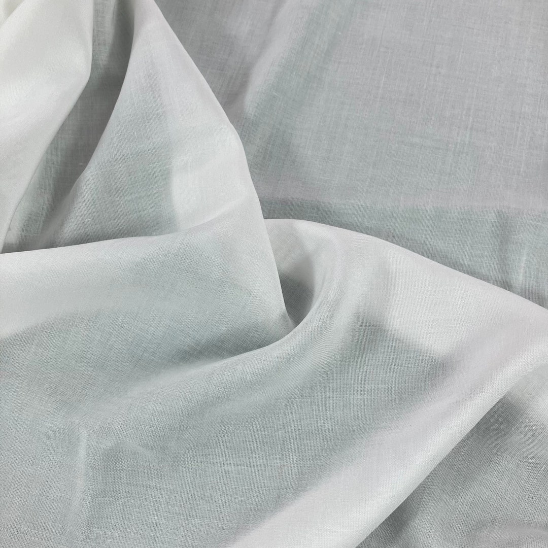 100% Bamboo Poplin Fabric, Natural White, PFD, 79 GSM, 59" Width, T ...
