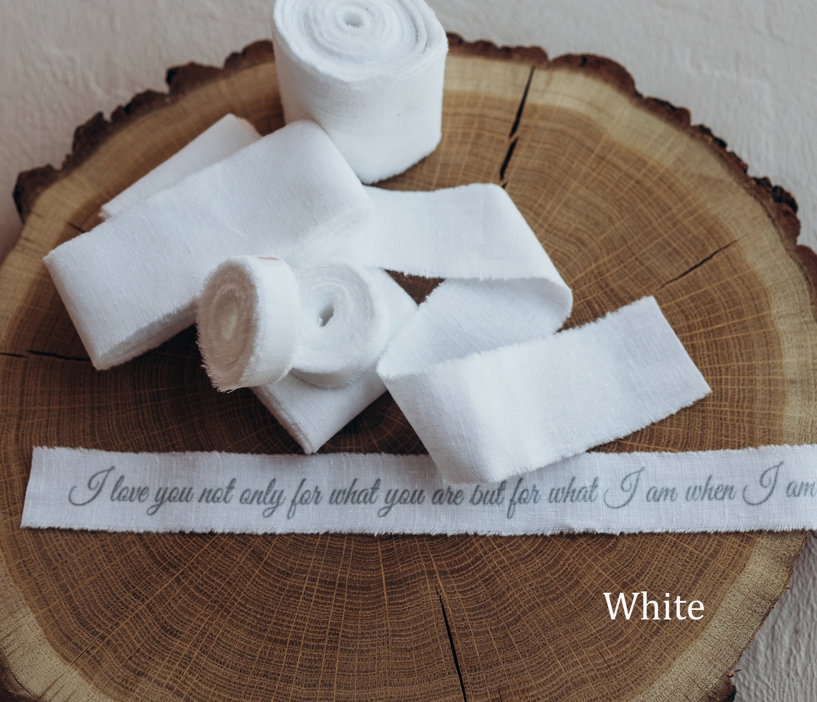 Natural Linen Ribbon Cotton Ribbon Frayed Edge Ribbon Rustic - Etsy