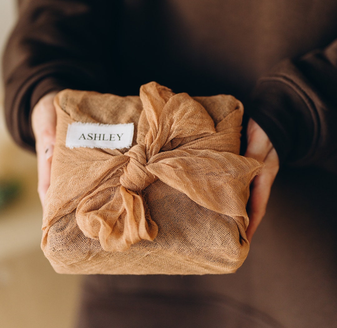 Furoshiki Wrapping Cloth Reusable Fabric Gift Wrap Eco Friendly Gauze ...