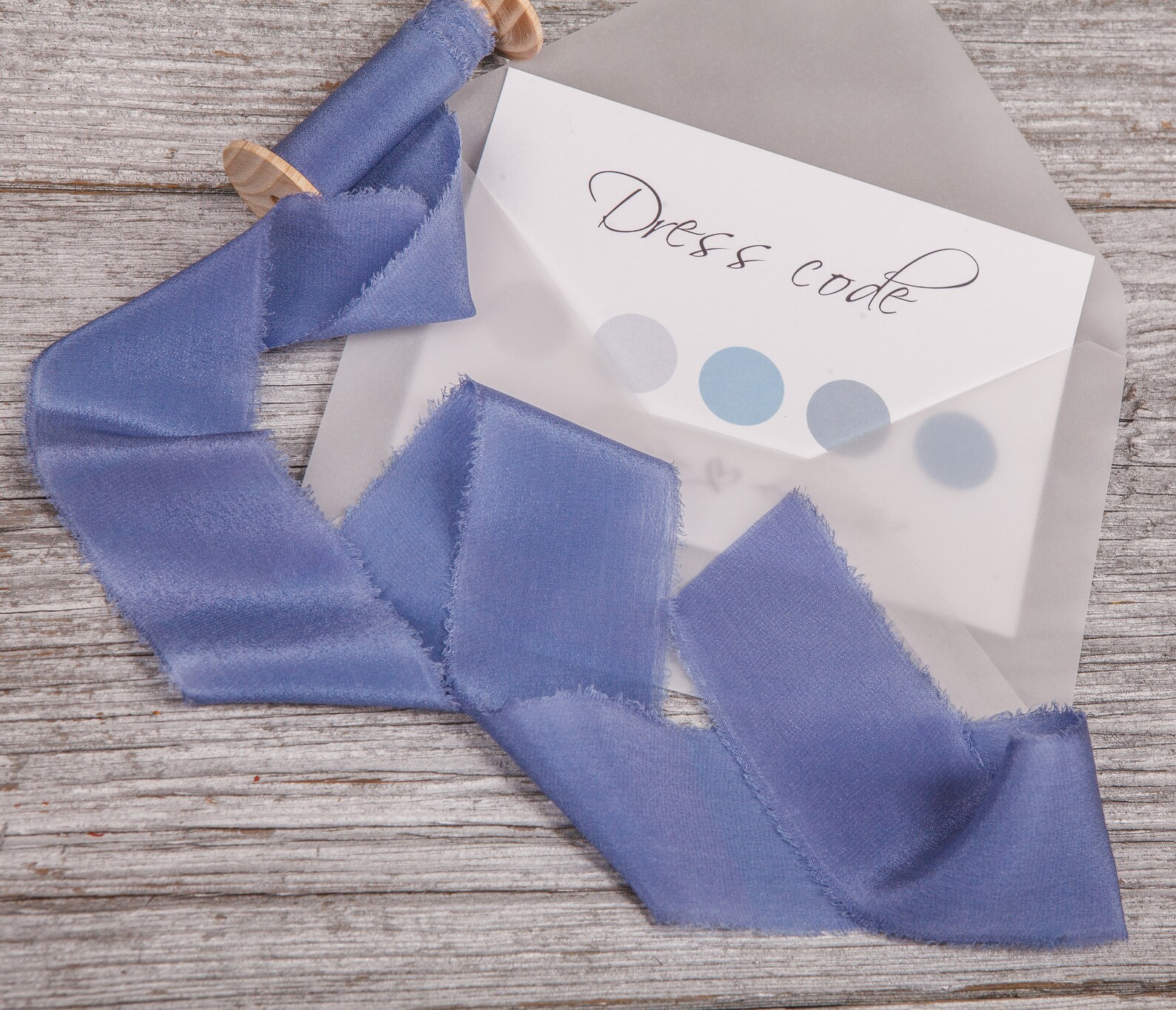 CORNFLOWER Raw Edge Ribbon Hand Dyed Silk Ribbon Hand Torn - Etsy