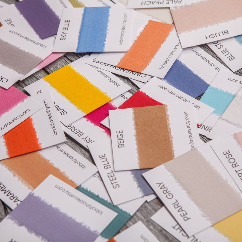 Silk Ribbon Swatches - Etsy UK