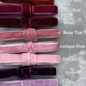 3/8'' Velvet Ribbon Finished Edge Hand Dyed - Etsy