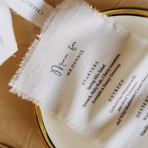 Fabric Wedding Menu Cards Modern Fabric Menus Printed on Cotton - Etsy