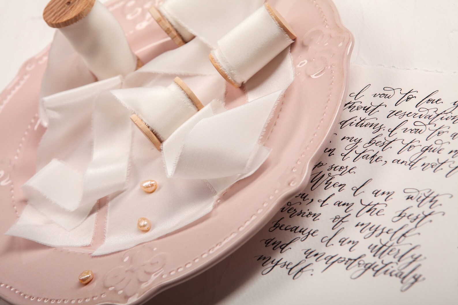 WHITE Silk Ribbon for Invitations Wedding Bouquet Ribbon | Etsy