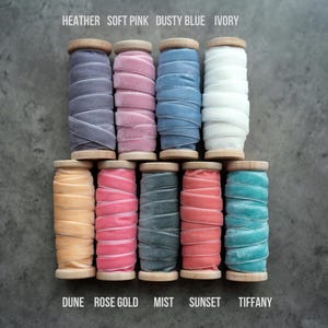 3/8'' Velvet Ribbon Finished Edge Hand Dyed - Etsy