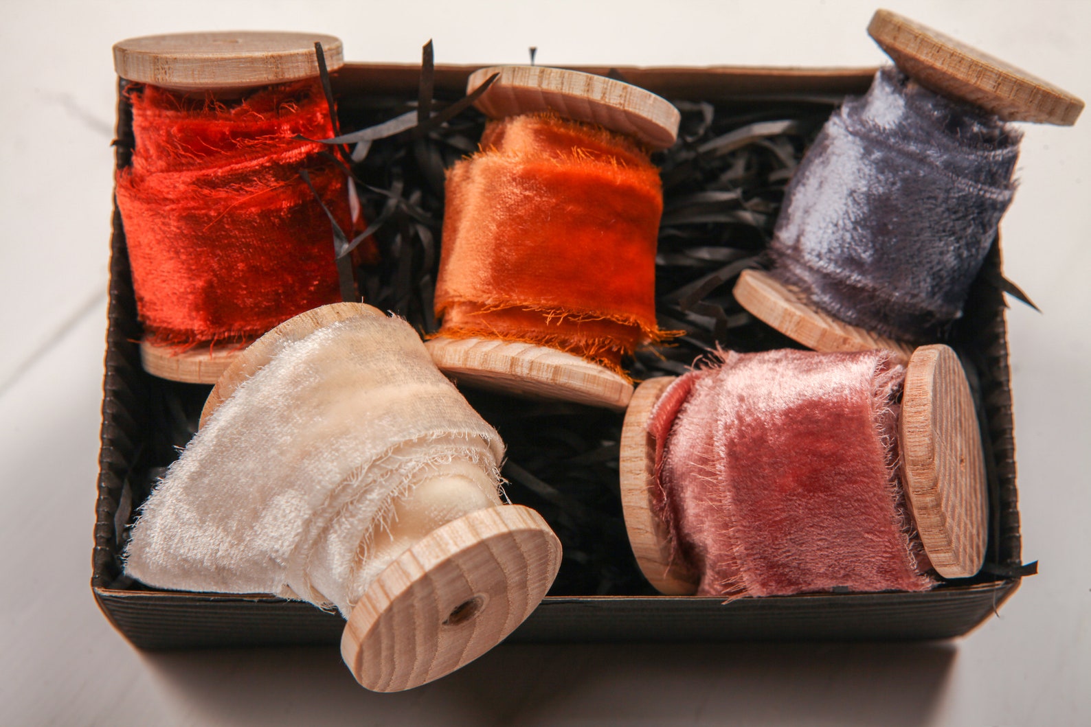 Burnt orange ribbon Silk velvet ribbon Fall wedding ribbon | Etsy