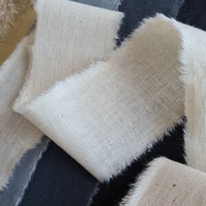 Natural Linen Ribbon Cotton Ribbon Frayed Edge Ribbon | Etsy