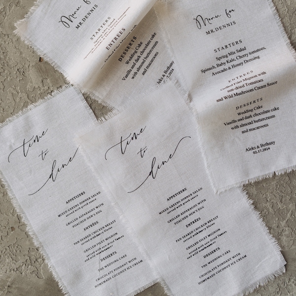 Rustic Menu Cards - Etsy