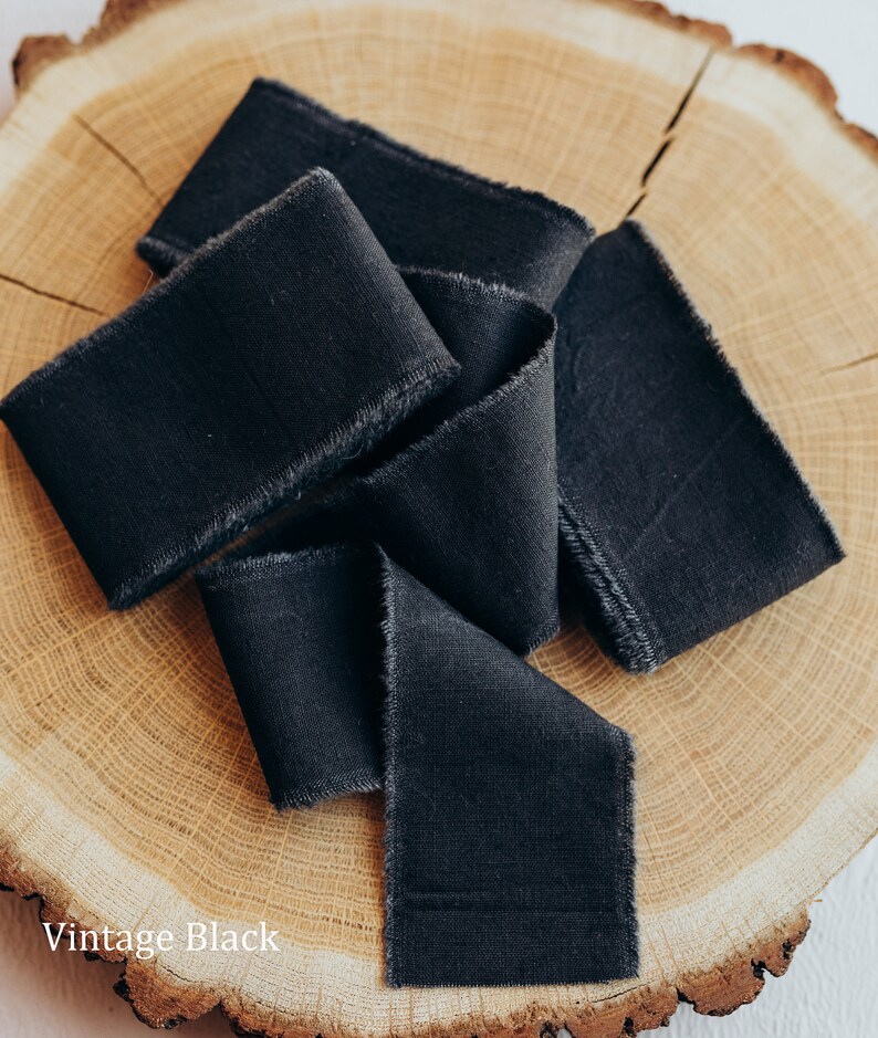 Natural Linen Ribbon Cotton Ribbon Frayed Edge Ribbon Rustic - Etsy