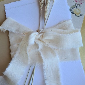 Natural Linen Ribbon Cotton Ribbon Frayed Edge Ribbon | Etsy