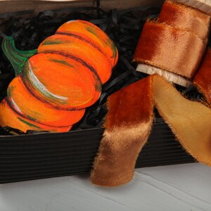 Burnt orange ribbon Silk velvet ribbon Fall wedding ribbon | Etsy