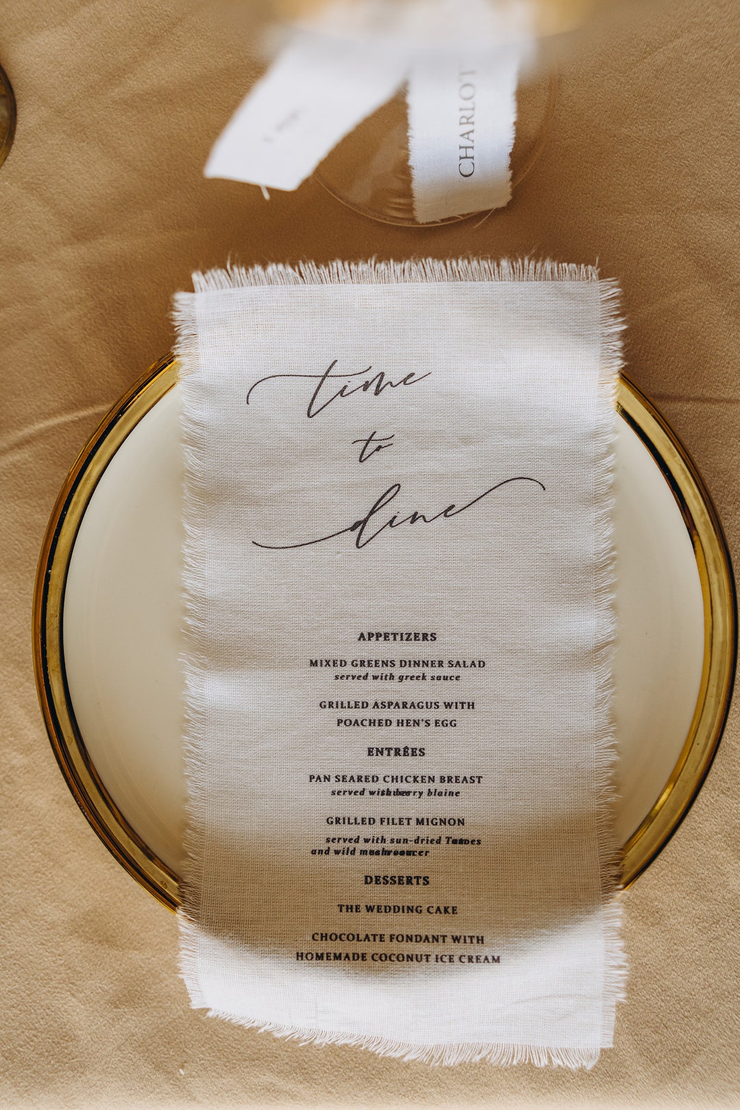 Fabric Wedding Menu Cards Modern Fabric Menus Printed on Cotton - Etsy