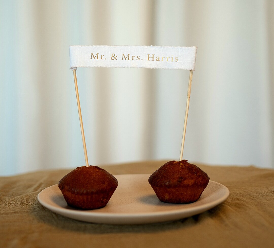 Fabric Cake Topper Custom Cake Banner for Birthday, Wedding, Baby ...