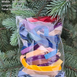 Ribbon Remnants Silk Ribbon Scraps Hand Dyed Fabric Scraps Bag - Etsy