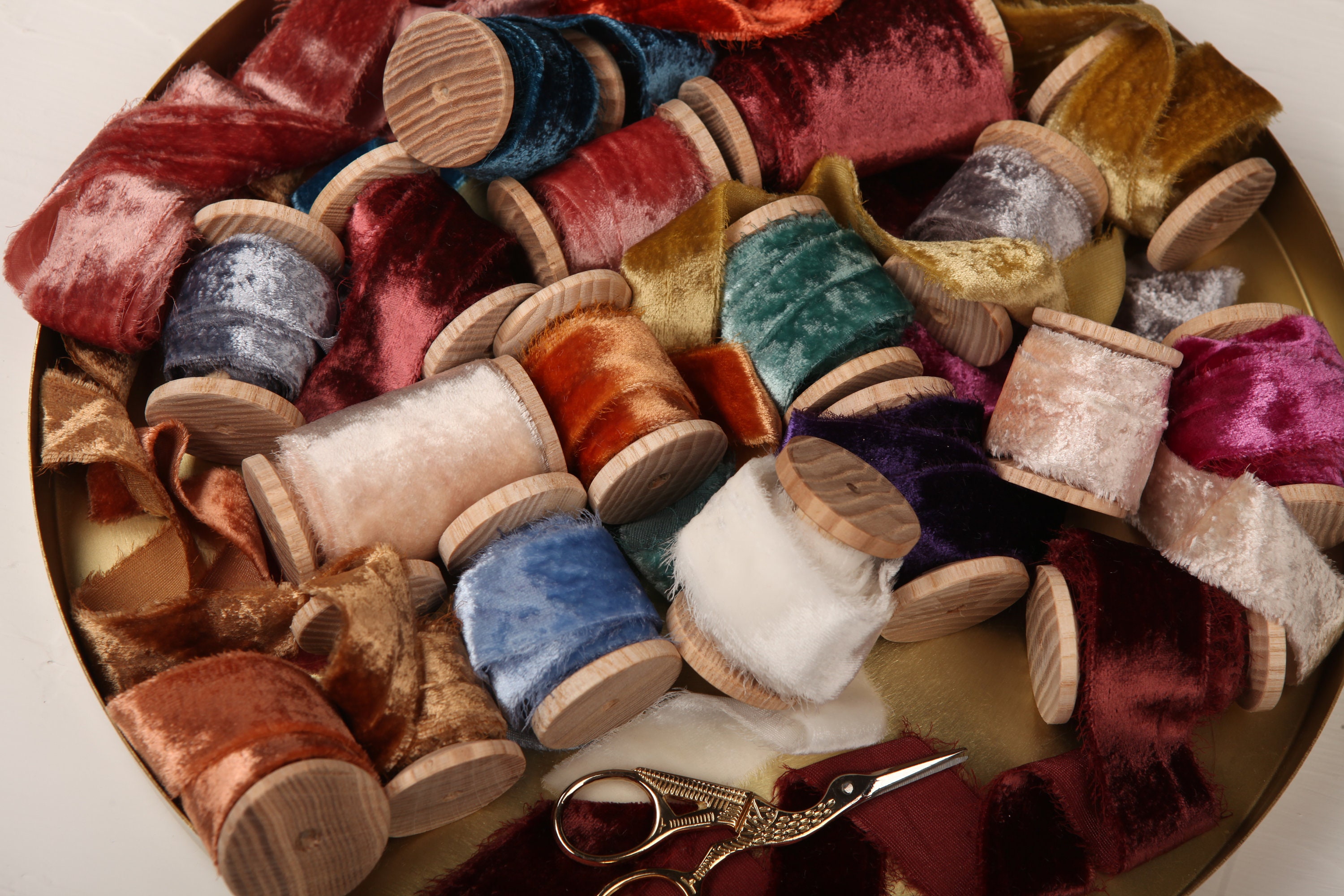 Silk Velvet Ribbon Hand Dyed Bridal Bouquet Ribbon Wedding - Etsy