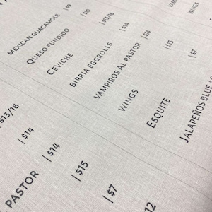 Wedding Fabric Menu Modern Wedding Menu Cards Printed on Cotton - Etsy