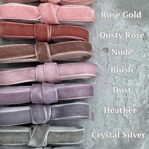 3/8'' Velvet Ribbon Finished Edge Hand Dyed - Etsy