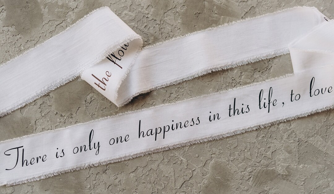 Personalized Bridal Bouquet Ribbon Custom Wedding Bouquet Tie - Etsy