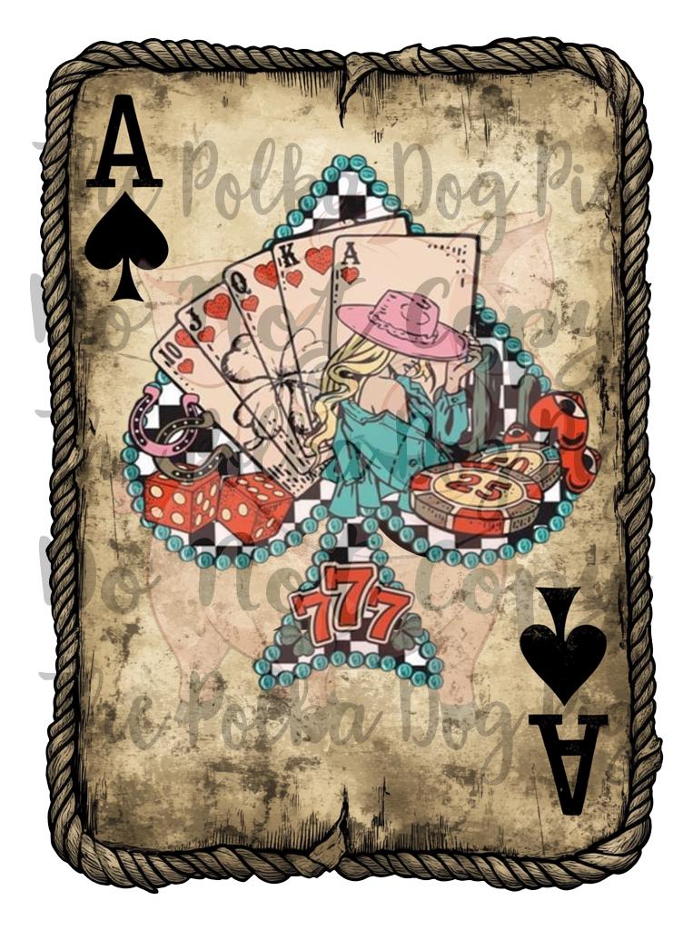 Ace of Spades Western Card Design Digital Download - Etsy