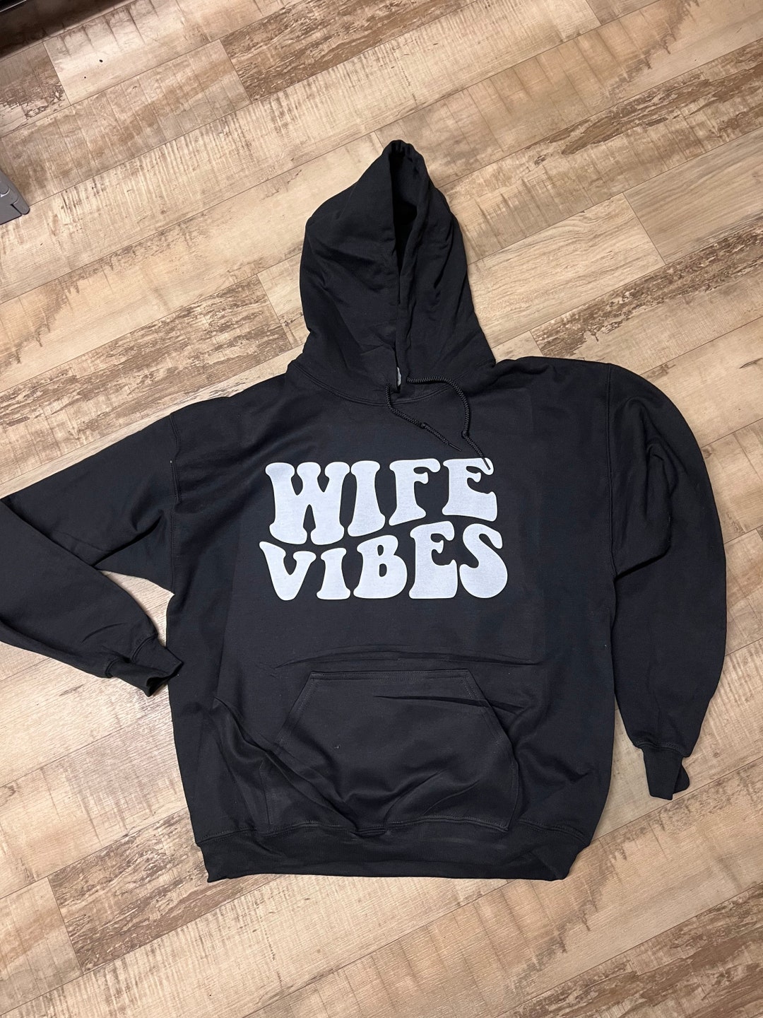Wife Vibes| Wife Life | Wavy| Hoodie | Pull Over | Unisex | Custom ...