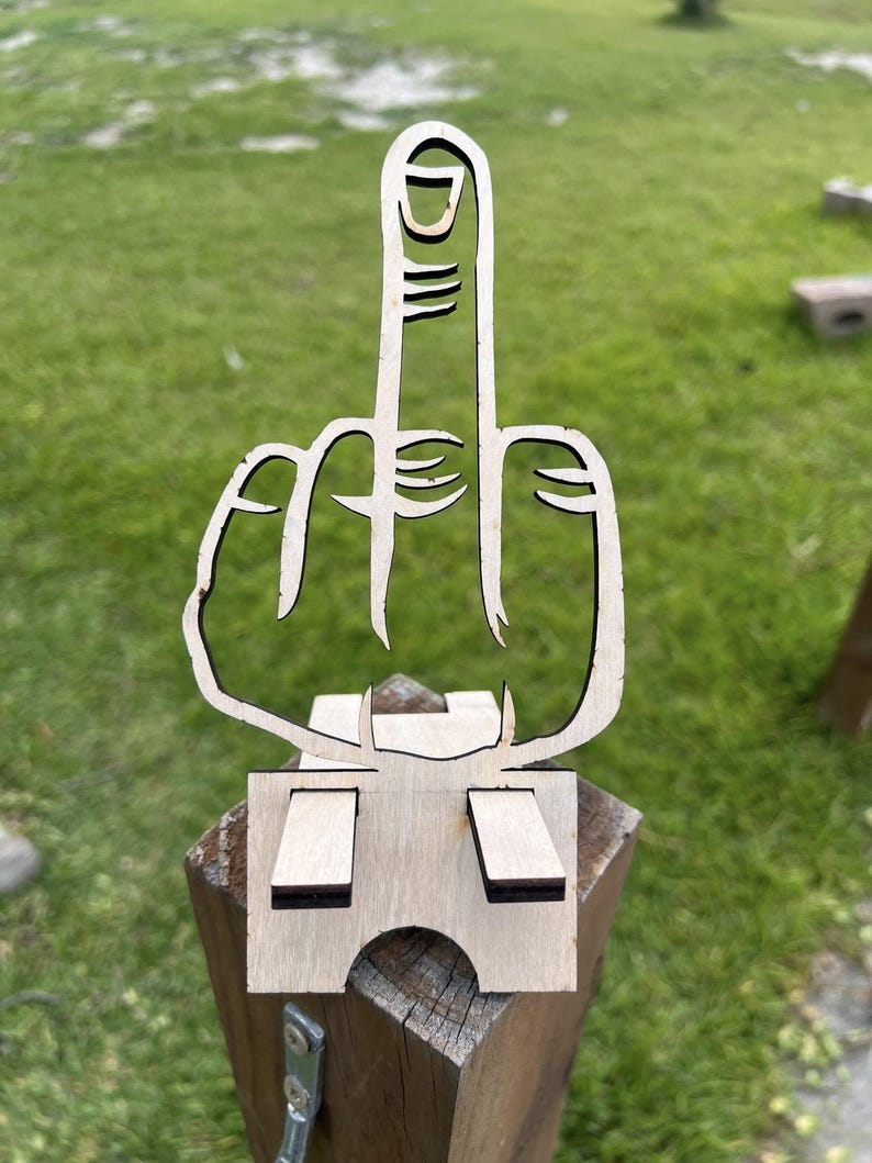 Middle Finger Wooden Phone Stands Cell Phone Holder - Etsy
