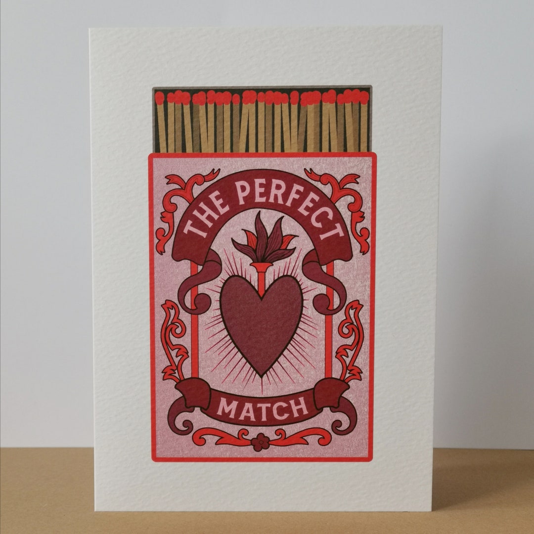 The Perfect Match Anniversary Card - Etsy