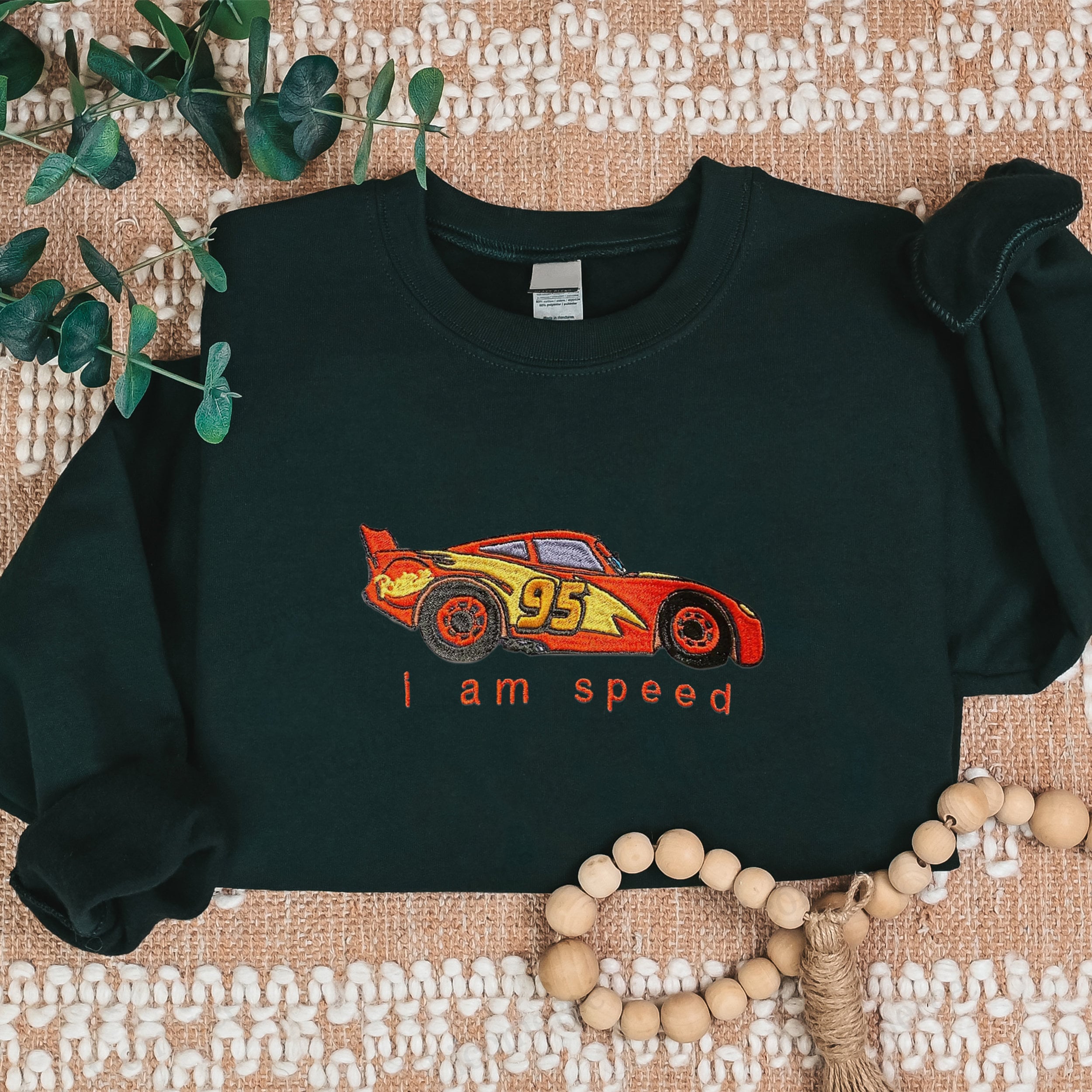 Cars Lightning Mcqueen Embroidered Sweatshirt/ Hoodie/ - Etsy