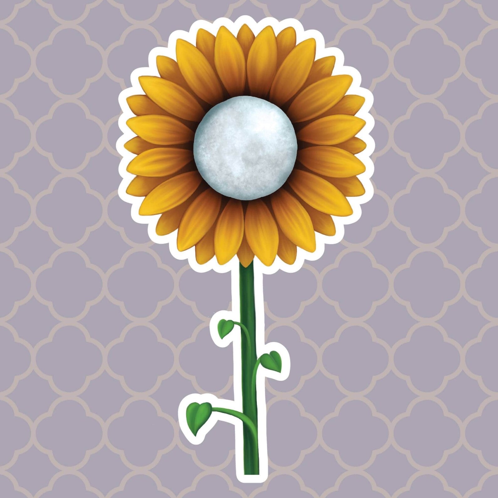 Girasol Luna Pegatina / Lindo Arte Pegatina / Tumbler Car - Etsy España