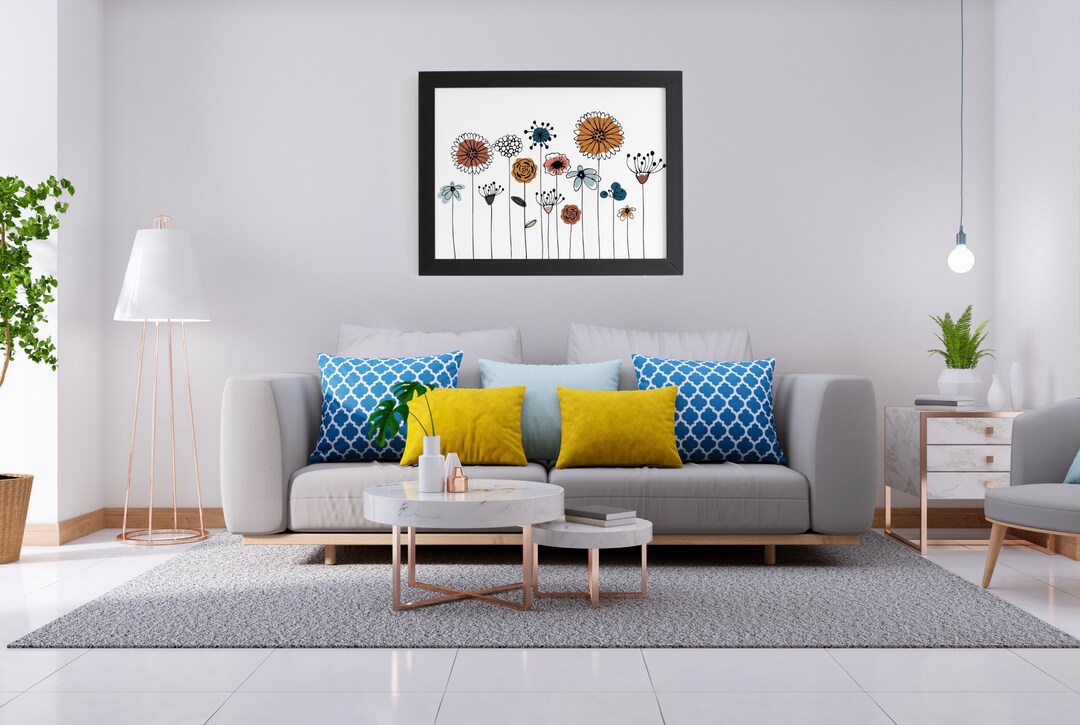 1950s Inspired Floral Printable Wall Art - This Seasons Colours ...