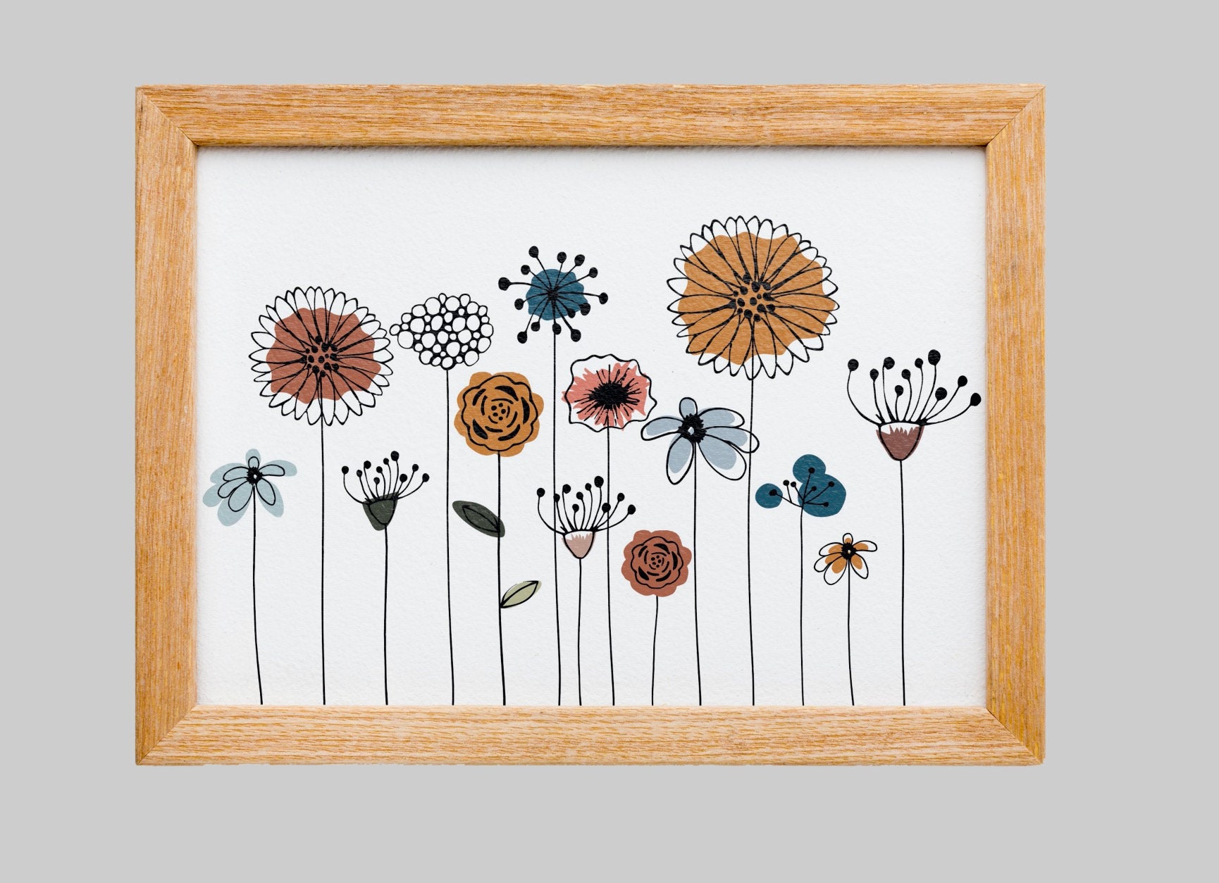 1950s Inspired Floral Printable Wall Art This Seasons - Etsy