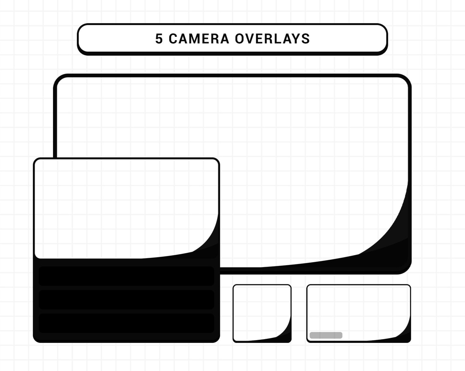 Black/gray Minimal Twitch Streamer Pack | Etsy