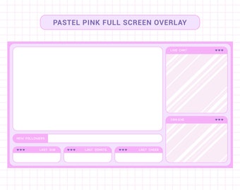 Purple Full Screen IRL Overlay // Twitch | Etsy
