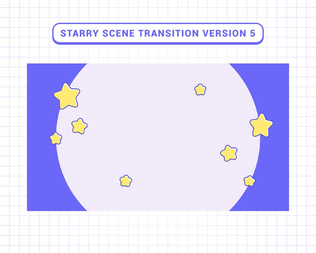 Cute Starry Pastel Scene Transition Version 5 - Etsy