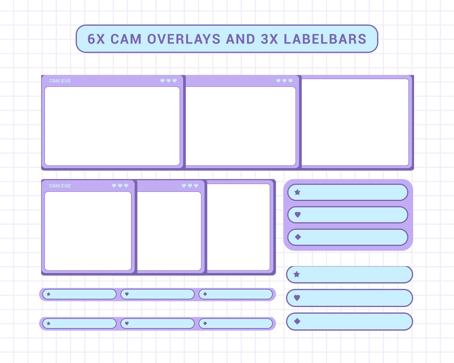 Purple Pop-up Full Twitch Pack // Streamer Pack // Panels // Overlays ...