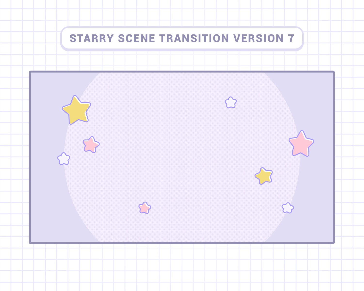 Cute Starry Pastel Scene Transition Version 7 | Etsy