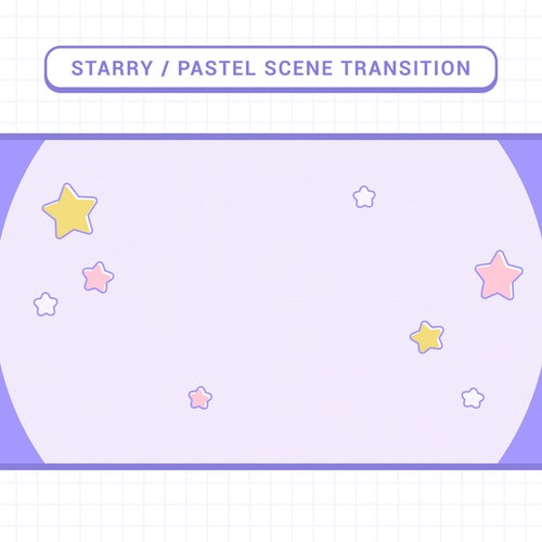 Cute Starry Pastel Scene Transition Version 7 | Etsy