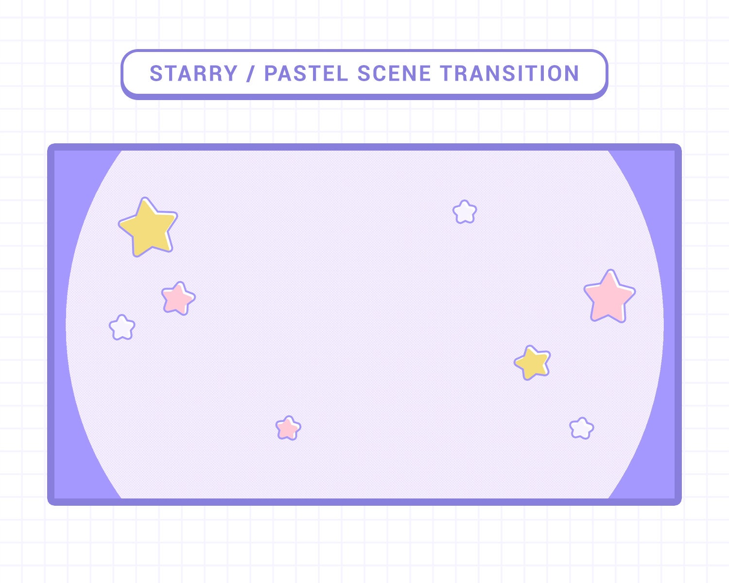 Cute Starry Pastel Purple Scene Transition | Etsy