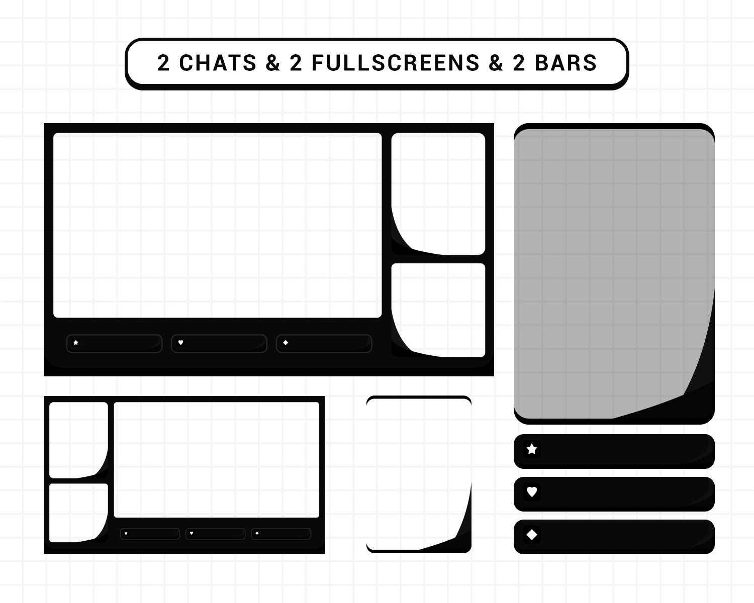 Black/gray Minimal Twitch Streamer Pack - Etsy Canada