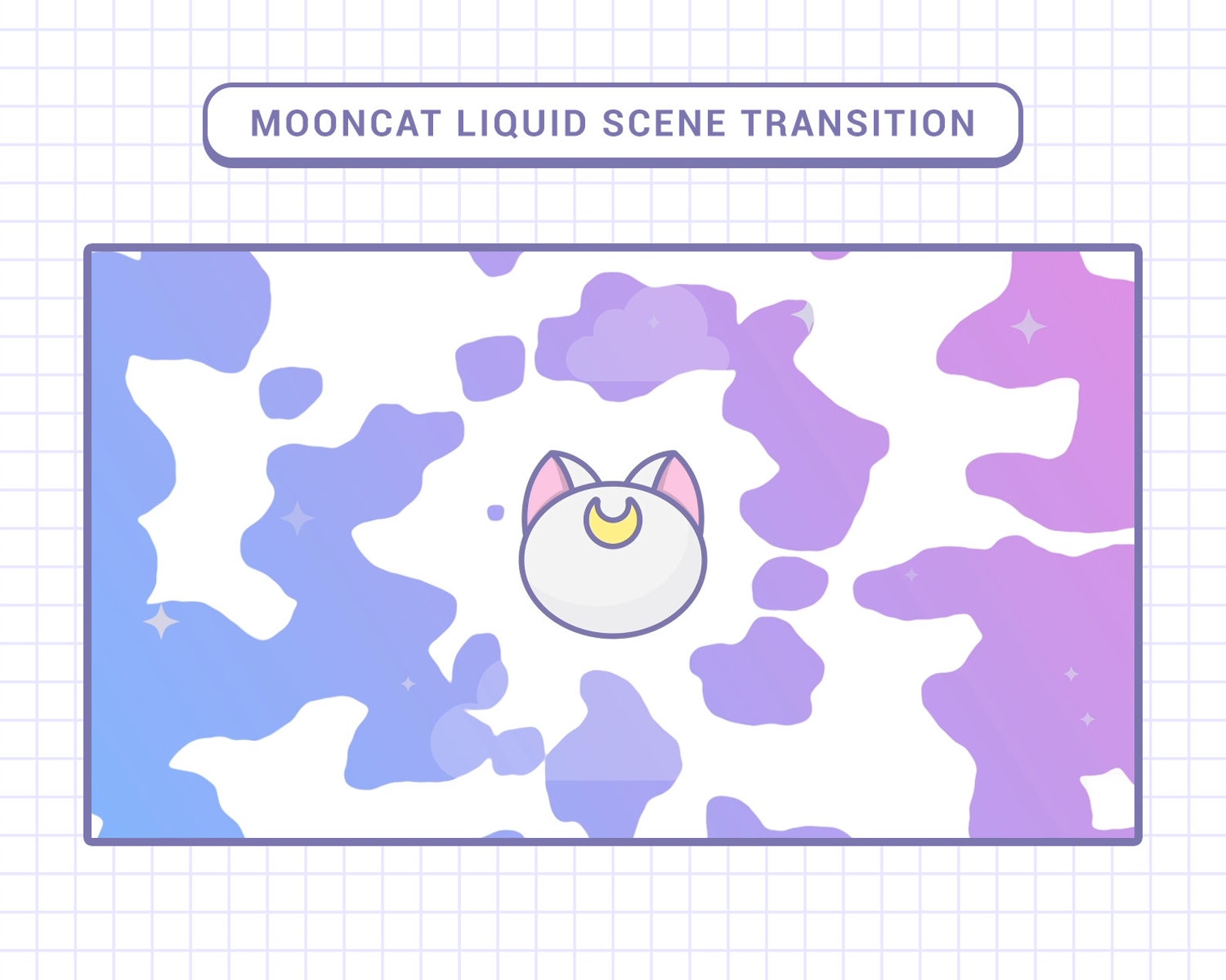 Liquid Moon Cat Scene Transition | Etsy