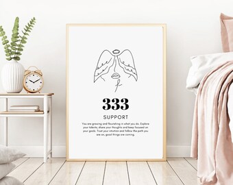 333 Angel Number Art - Etsy