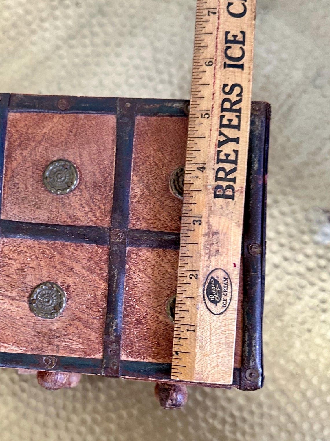Vintage Handmade Wooden Trinket Box Spice Box Jewlery Chest Desk ...