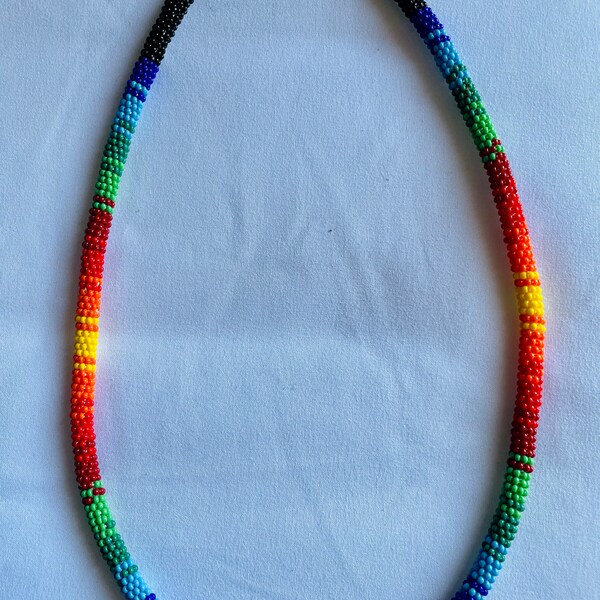 Beaded Rope Necklace - Etsy