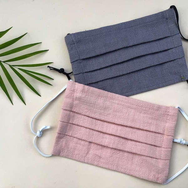 Linen Face Mask - Etsy