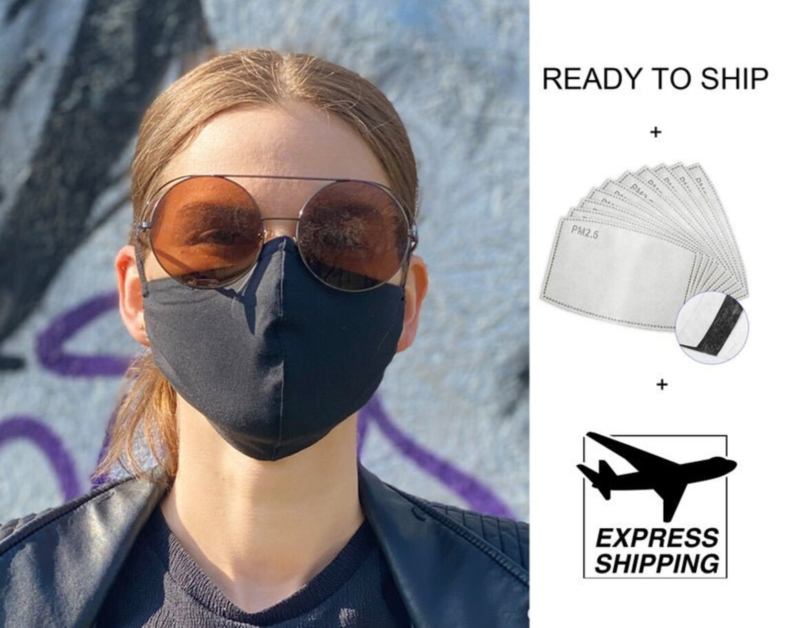 Overhead Face Mask for Glasses, Hearing Aids Friendly Mask With Nose ...