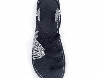 Plaka Palm Leaf Flat Summer Sandals for Women | Perfect for the Beach ...