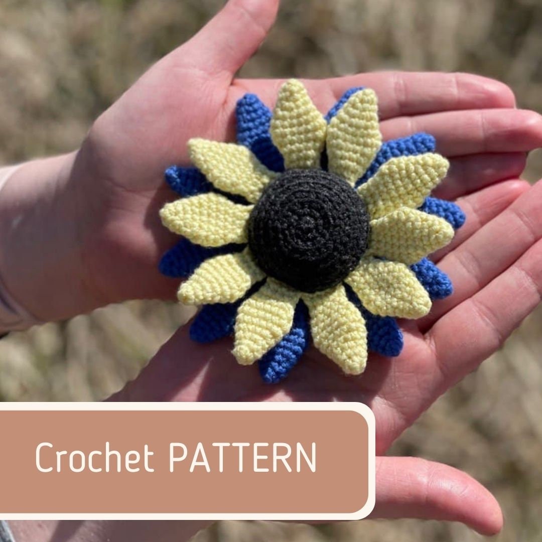 PDF Pattern Stay Strong Ukraine Crochet Sunflower Symbol of - Etsy